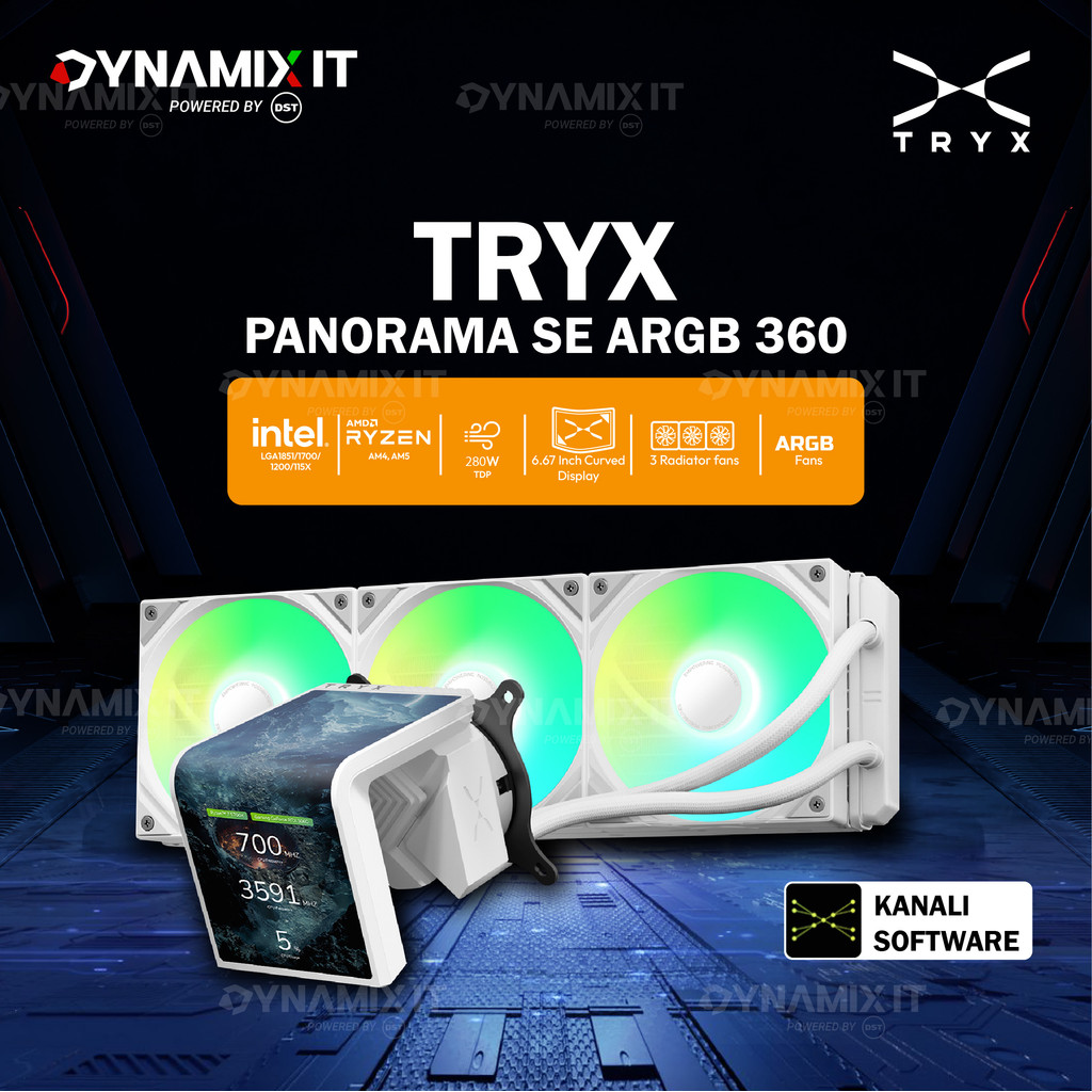 Jual TRYX PANORAMA SE ARGB 360 ARGB 360mm LIQUID AIO WATER CPU COOLER ...