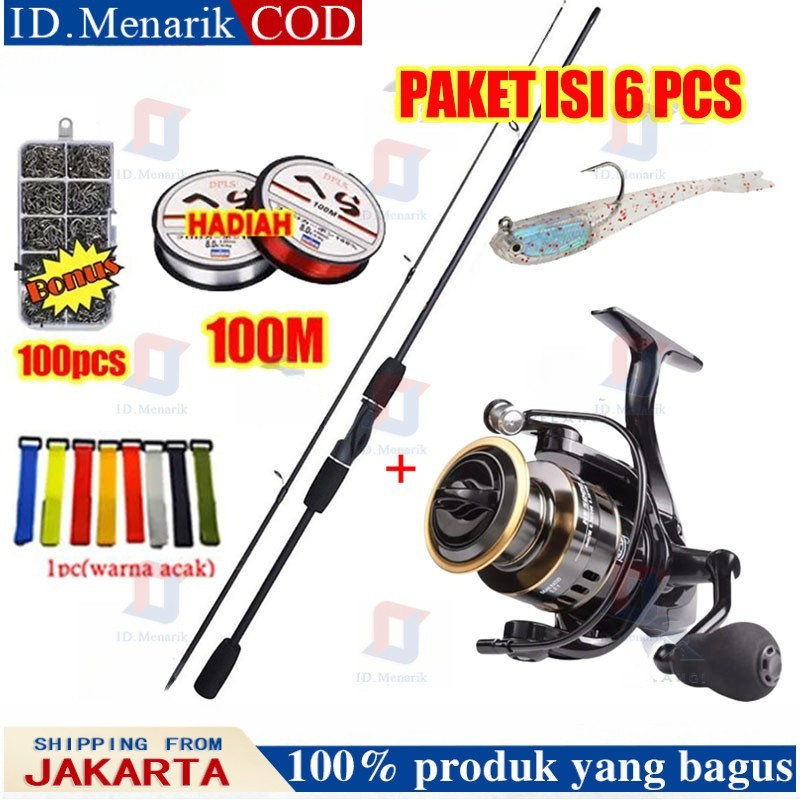 Jual Reel Pancing Set Pancing Set 1.65M/1.8M/2.1M/2.4M Joran Pancing Set HE1000 - 7000 15 Kg ...
