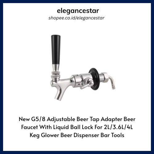 Jual New G5/8 Adjustable Beer Tap Adapter Beer Faucet With Liquid Ball ...