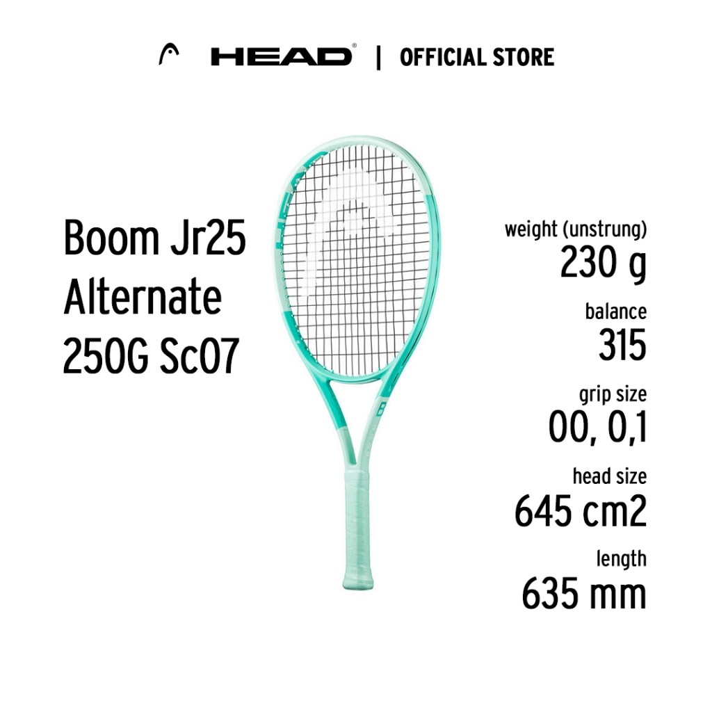 Jual NEW PRODUK HEAD Tennis Racket Boom Junior 25 Alternate 2024 (250G ...