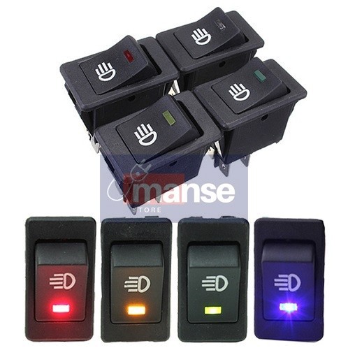 Jual Saklar Switch Fog Lamp Mobil 4 Pin 12V 35A LED Universal | Shopee ...