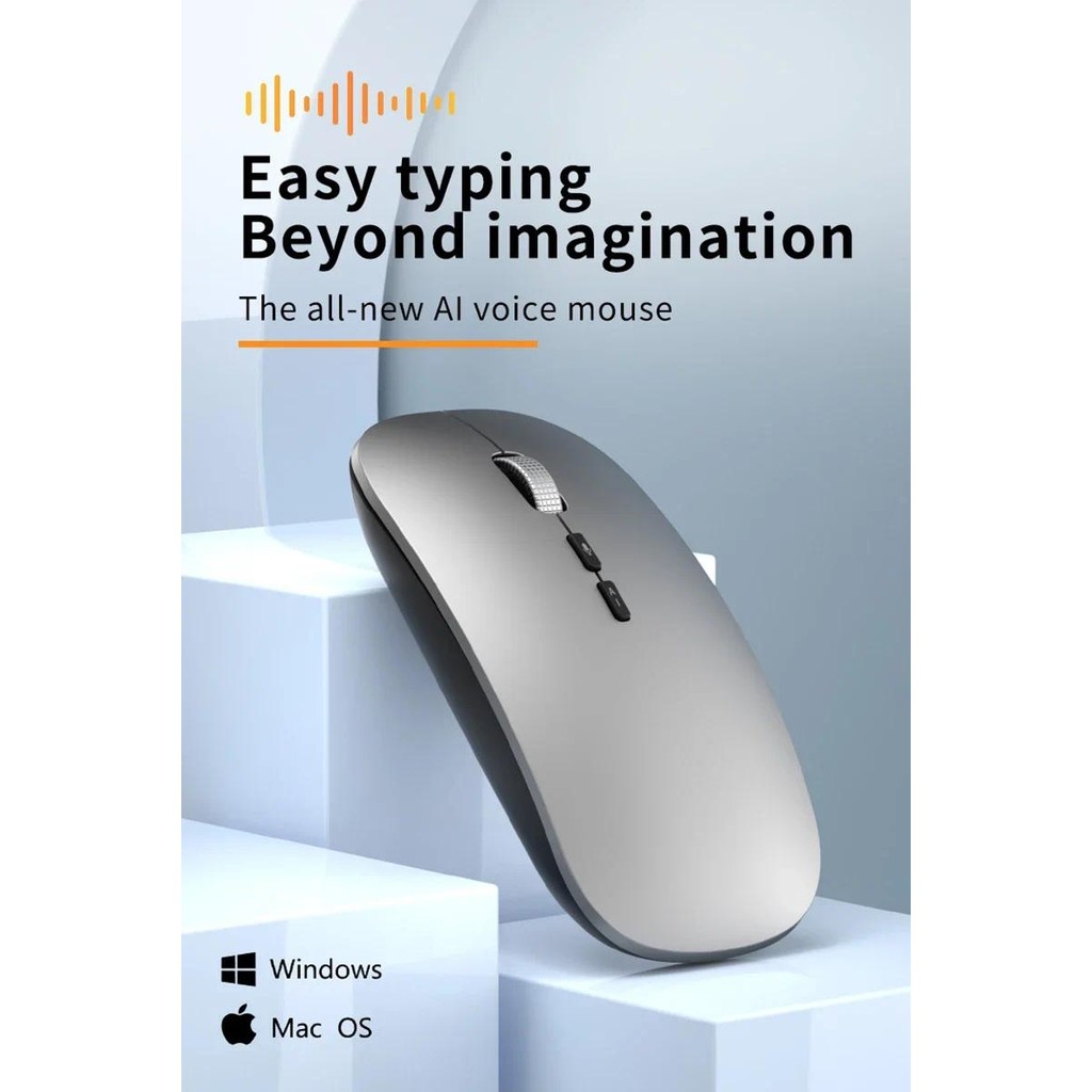 Jual Xiaomi AI Wireless Mouse Voice Translation 2.4G Bluetooth Type-C ...