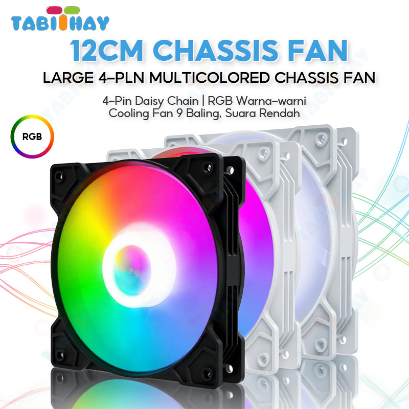 Jual 12cm RGB Case Fan Silent PC Cooling Fan Colorful LED Computer ...