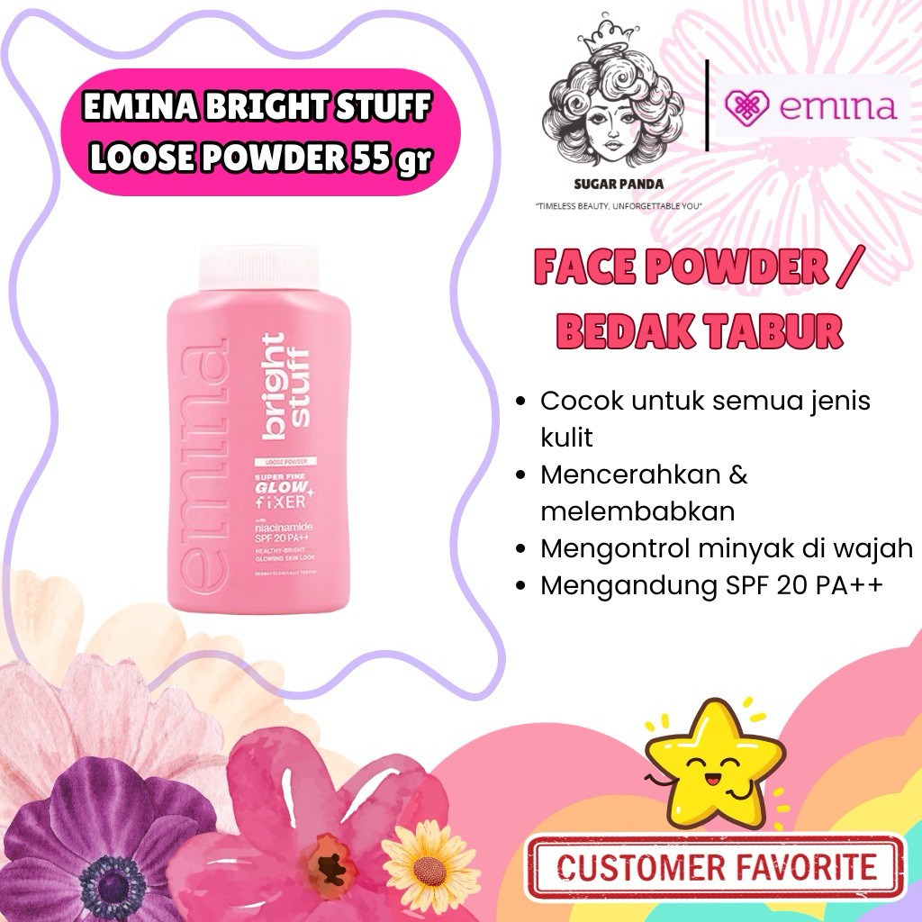Jual NEW! Emina Bright Stuff Loose Powder All skin types 55 g - Bedak ...