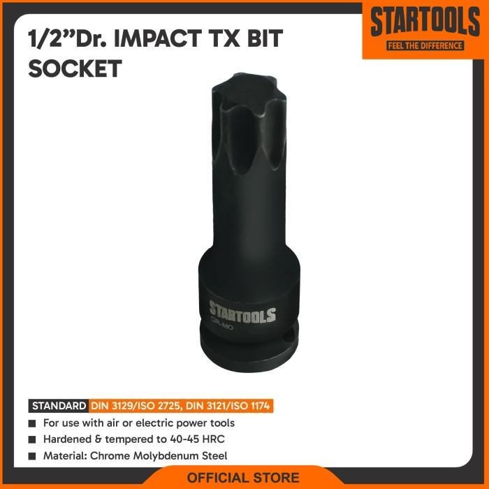 Jual Startools Kunci Sock L Bintang Hitam Heavy Duty Impact 1/2" inch ...