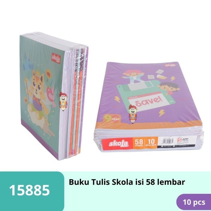 Jual PROMO - ( 1 Pack ) Buku tulis SKOLA by SIDU isi 58 Lembar isi 10 ...