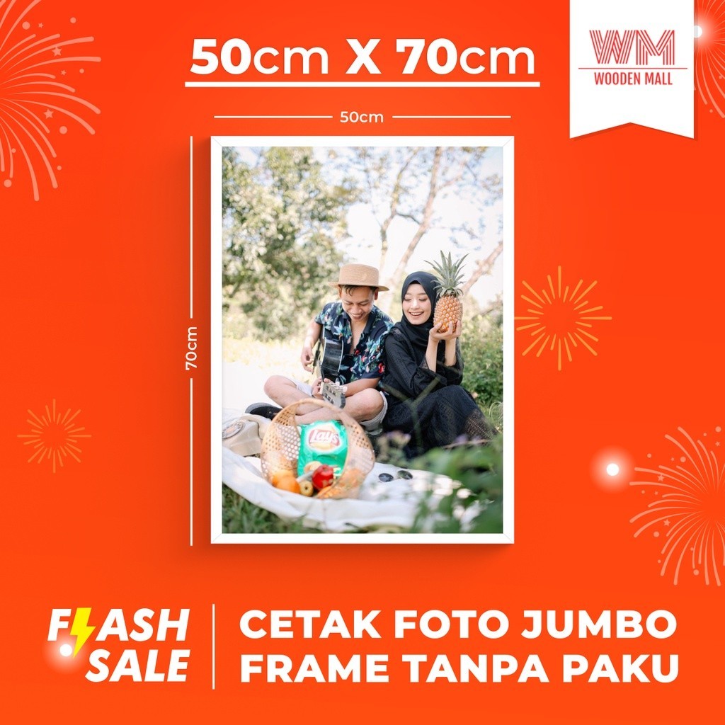Jual XZ77GB CETAK FOTO 20R + BINGKAI JUMBO 50X70CM FRAME EXCLUSIVE ...