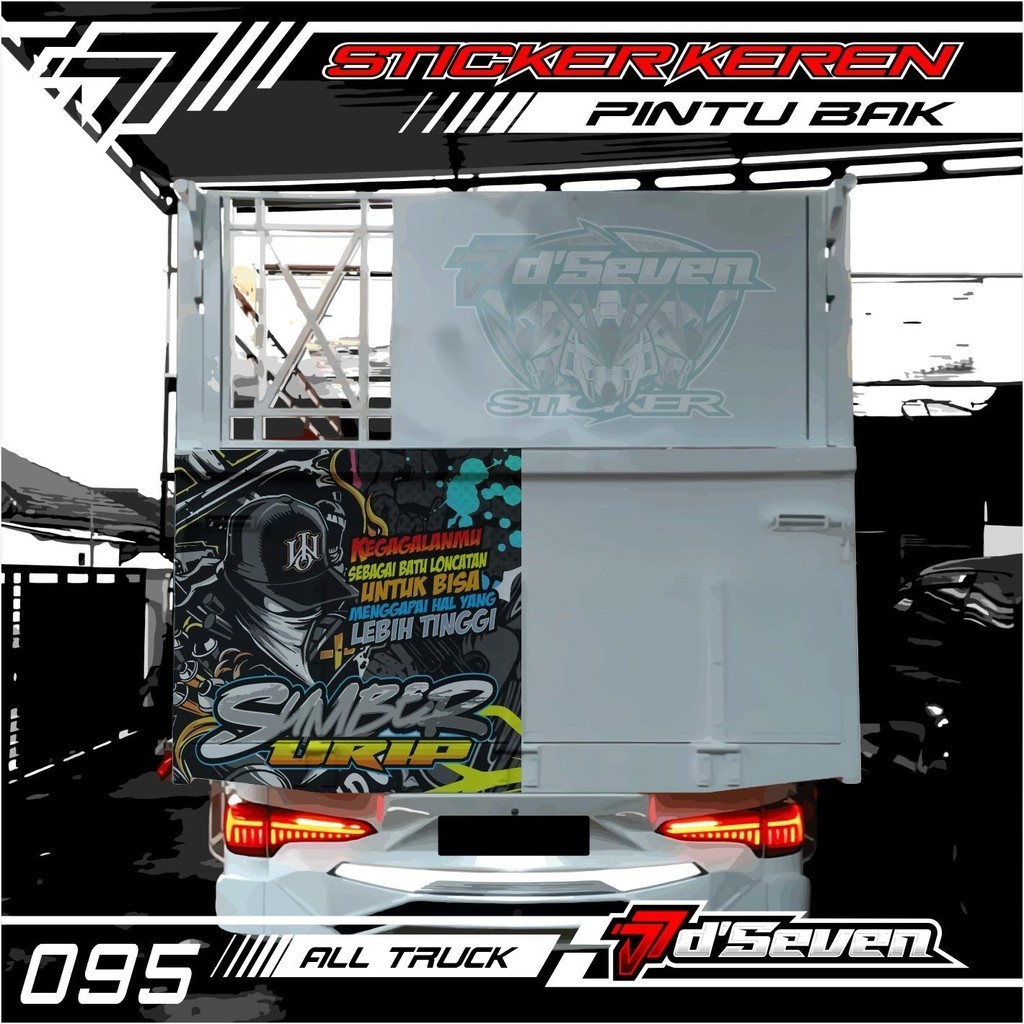 Jual Stiker Decal Variasi Simple bak Belakang Truk SUMBER URIP premium ...
