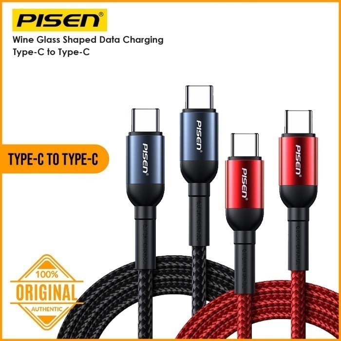 Jual Kabel Pisen 100W Type-C to Type-C Wire Glass Shaped Data - LS-TC04 ...