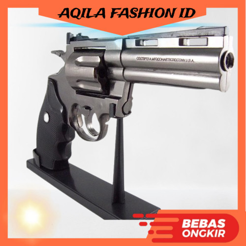 Jual Korek Api Mancis Gas Pistol Revolver Pyhton 357 Mirip Pistol Asli ...