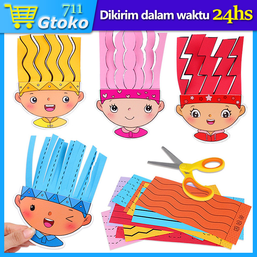 Jual Aktivitas Menggunting Kertas Tempel Mainan Montessori Edukasi Anak ...