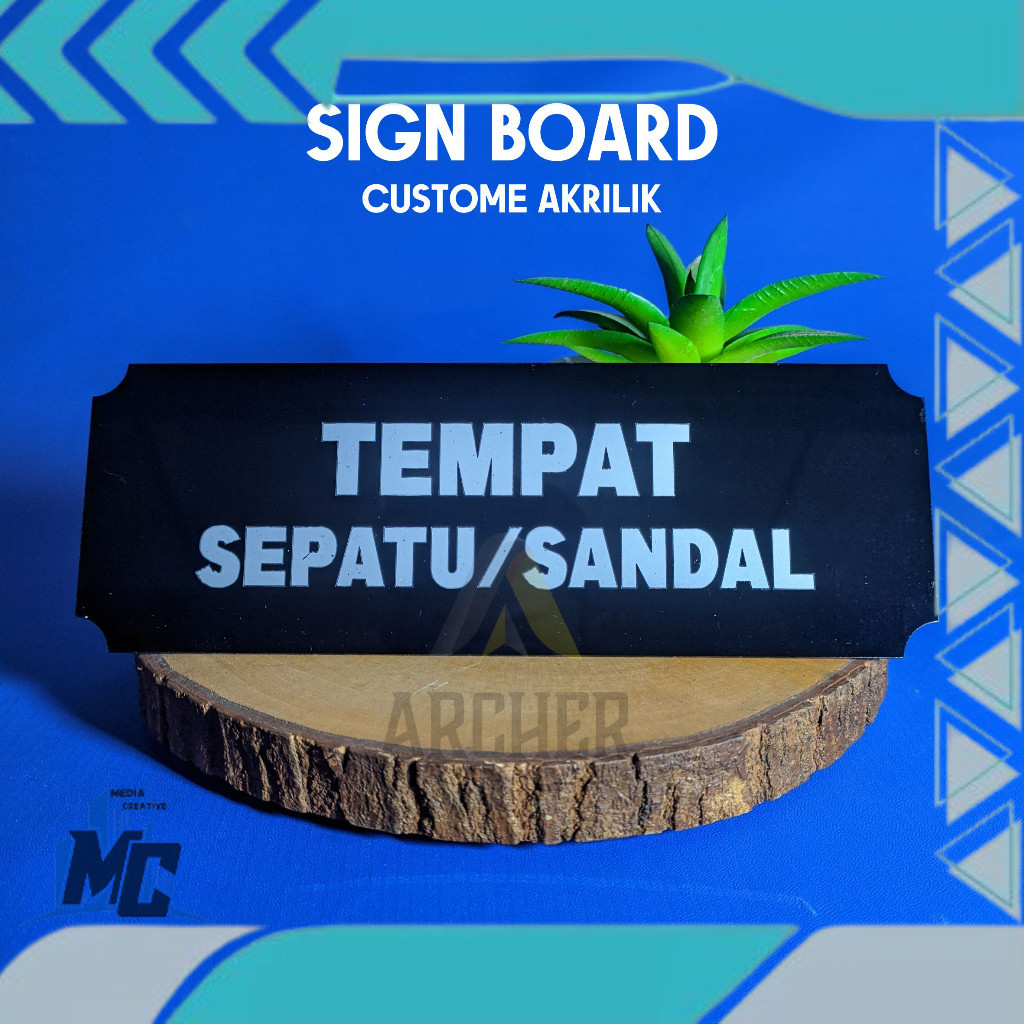 Jual PAPAN PENUNJUK AKRILIK SIGN BOARD TEMPAT SANDAL/SEPATU | Shopee ...
