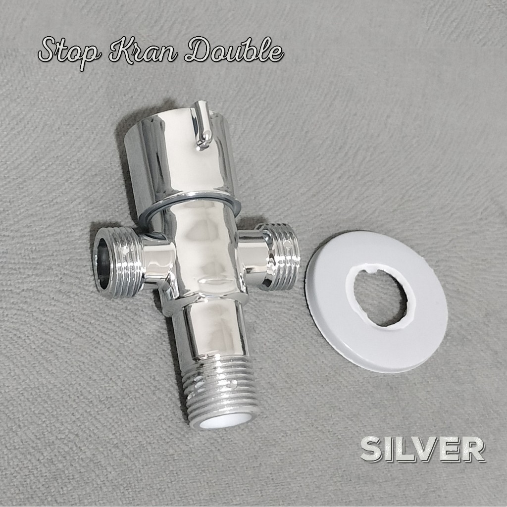 Jual AJM Stop Kran Shower Double T Kran Cabang Kanan Kiri & Stop Kran ...