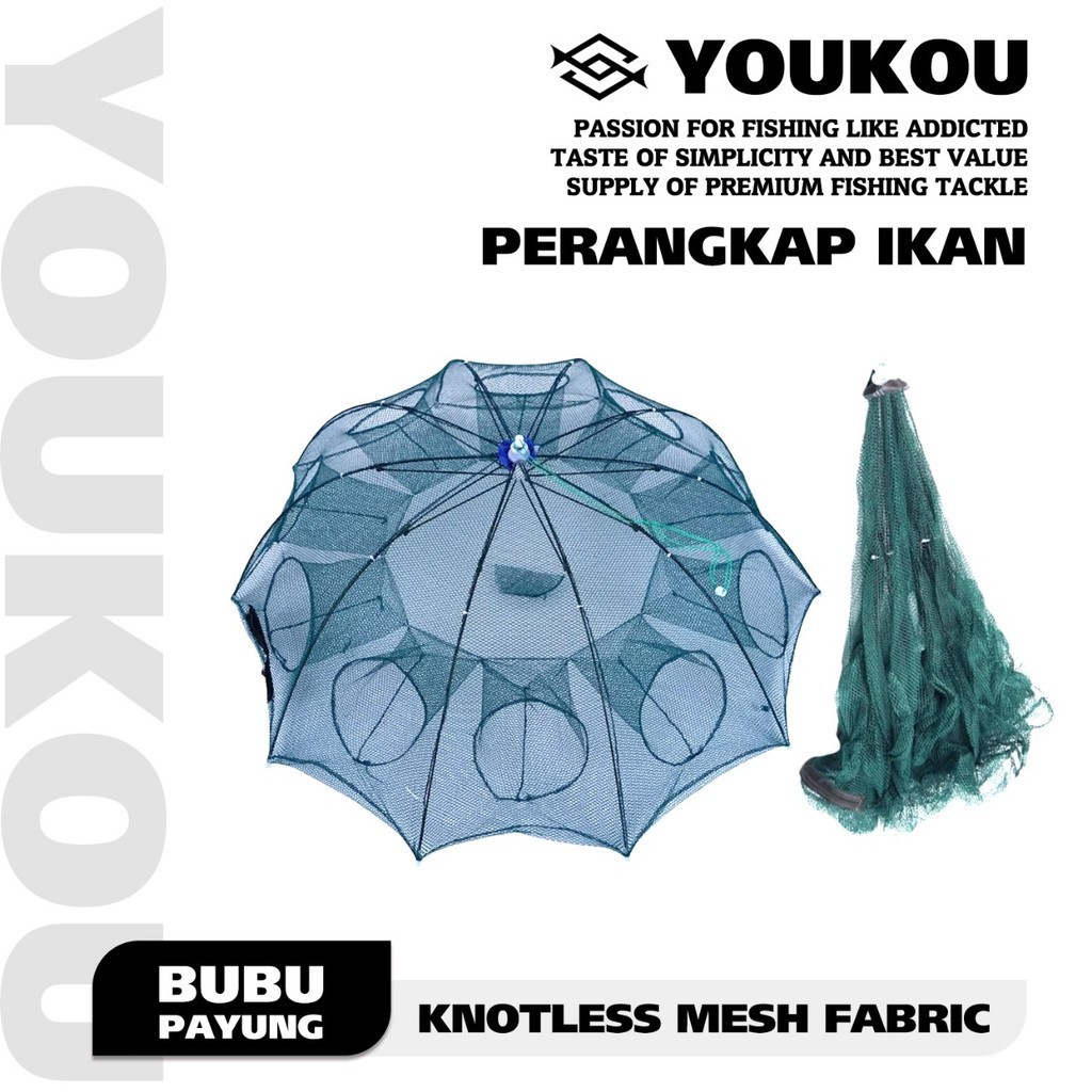 Jual YOUKOU Perangkap Bubu Payung 4-24 Lubang Alat Jaring Pancing Jala ...