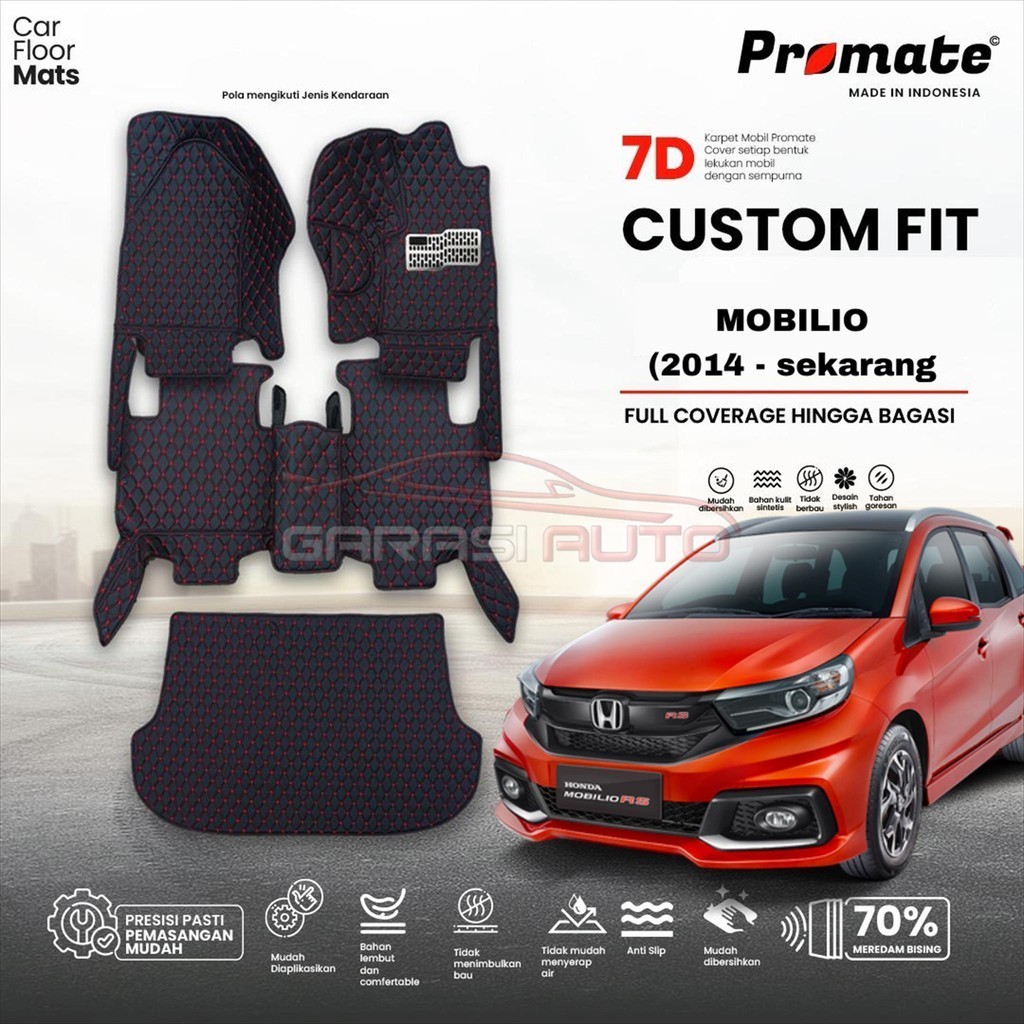 Jual Karpet 7D Promate Premium Car Mats Mobil Honda Mobilio Fullset ...