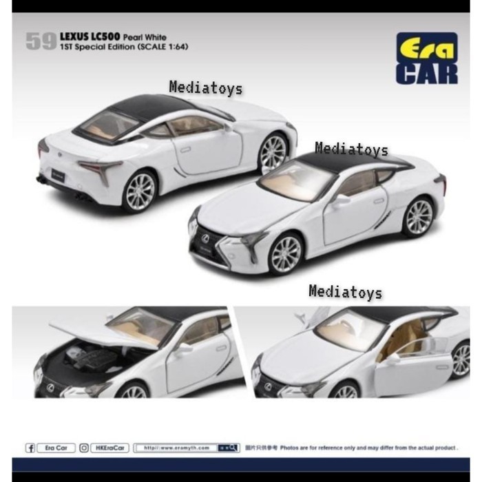 Jual diecast era car 1:64 lexus lc500 pearl white | Shopee Indonesia