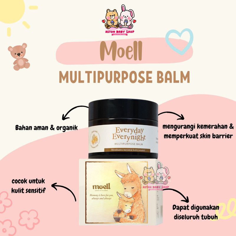 Jual Moell Everyday Everynight Multipurpose Balm 30gr Moell ...