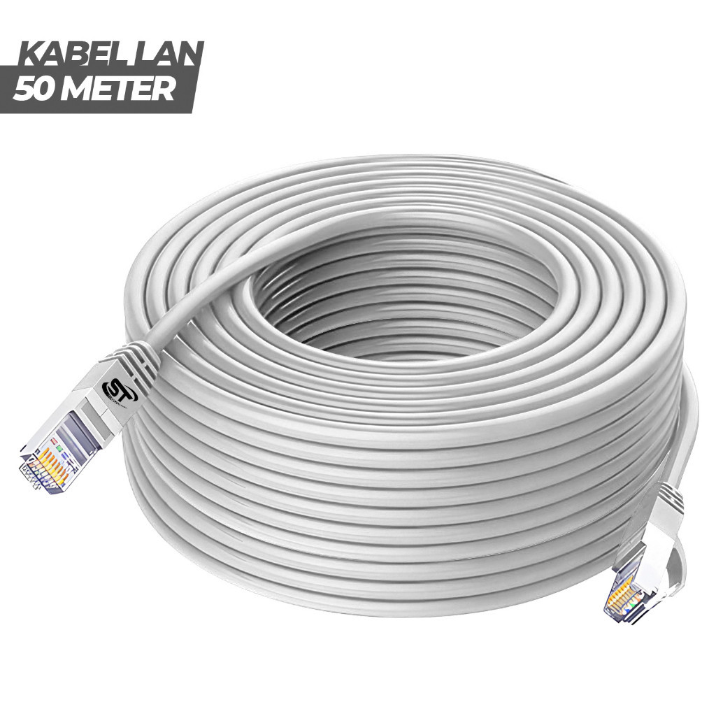 Jual Kabel LAN Outdoor Indoor FTP CAT5 Kabel UTP 50 Meter Pabrikan Hight Quality | Shopee Indonesia
