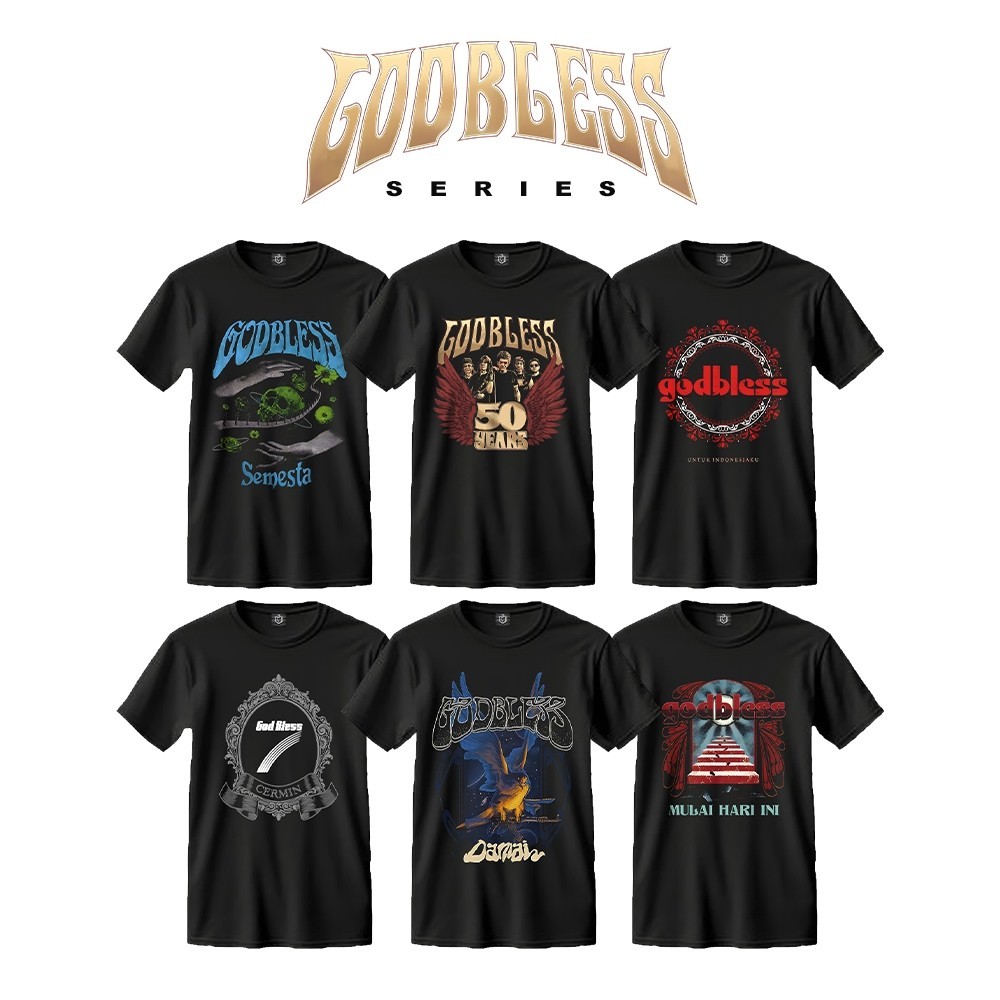 Jual Kaos Distro Band God Bless T Shirt Cotton Combed 24s Premium Pria ...