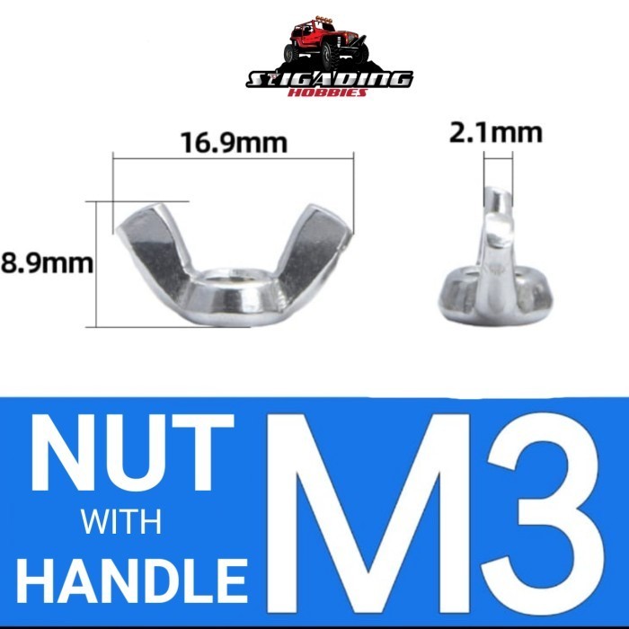 Jual OG99 MUR KUPING M3 / MUR KUPU-KUPU 3MM / WING NUT M3 SS304 ...