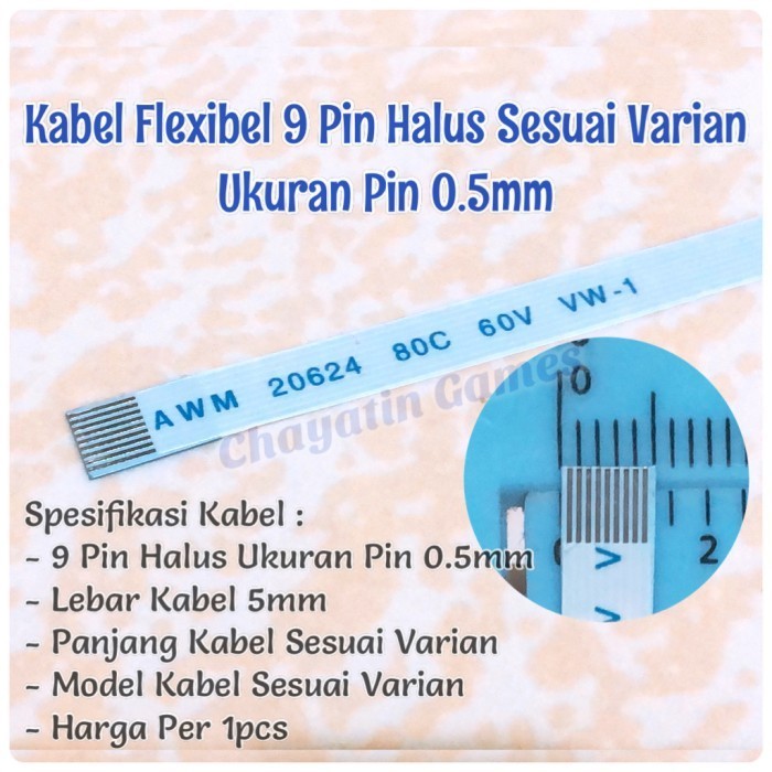 Jual Kabel Flexibel 9 Pin Halus Model & Panjang Varian Ukuran Pin 0.5mm ...
