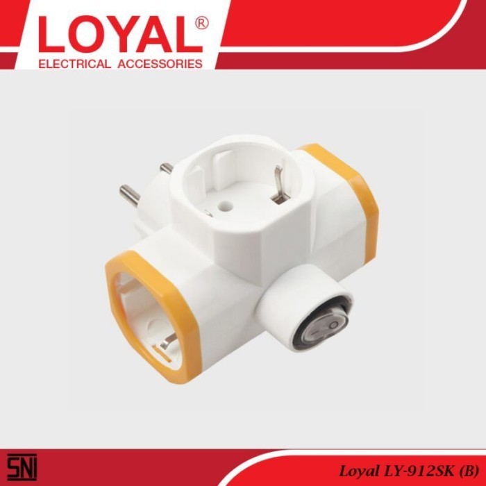 Jual LOYAL LY-912SK Stop Kontak 3 Cabang Lubang + Saklar Switch On Off ...