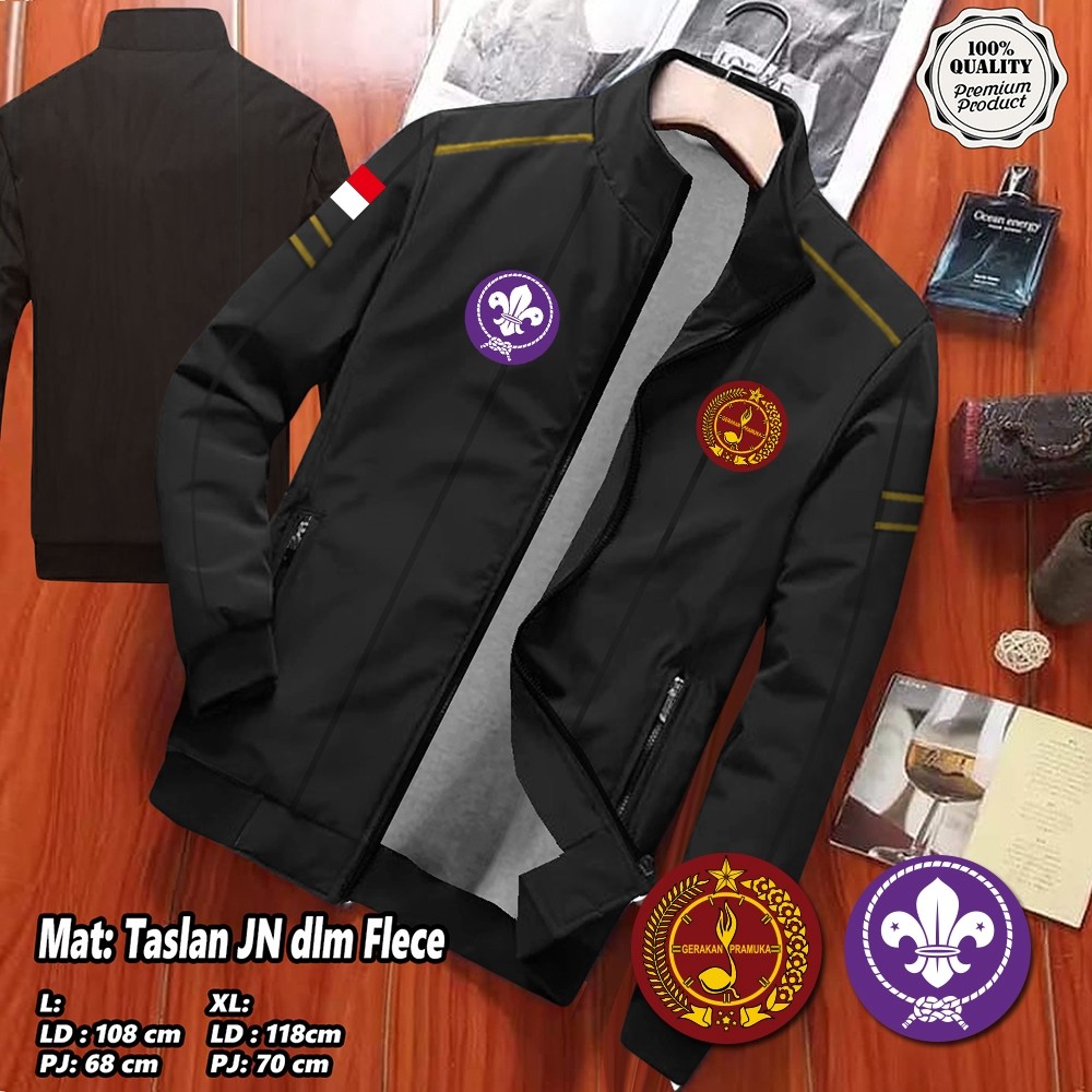 Jual JAKET PRAMUKA BAHAN PARASUT DENGAN KANTONG DALAM BAHAN FLECE ...