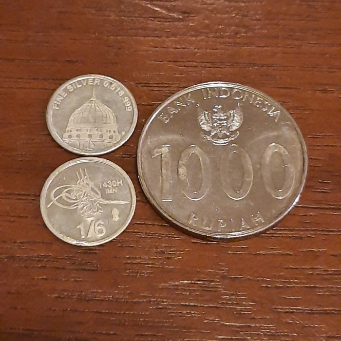 Jual PAKET 10 PCS KOIN PERAK DIRHAM 1/6 DANIQ LOGAM MULIA IMN NABAWI ...