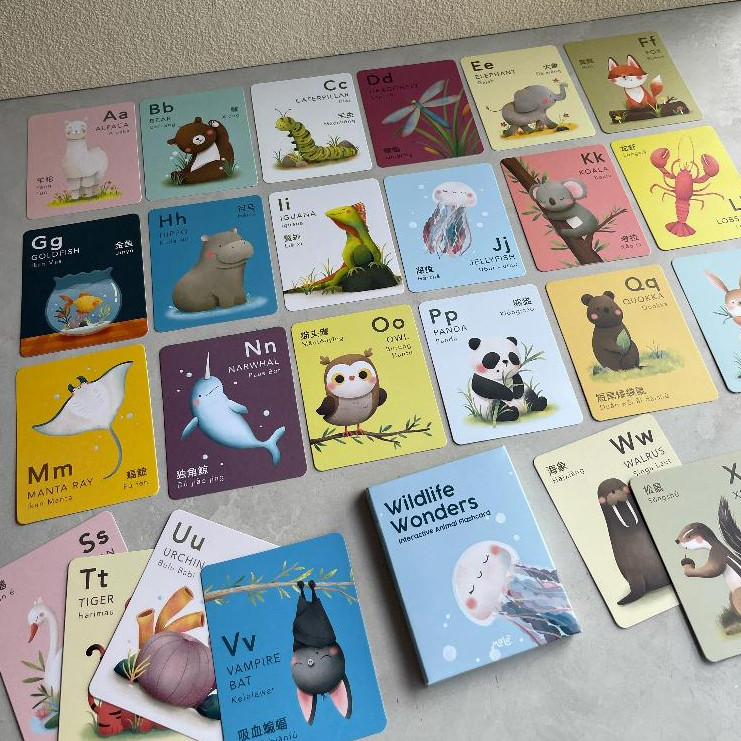 Jual Flash Card Alphabet Animal Binatang Inggris Mandarin Indonesia ...