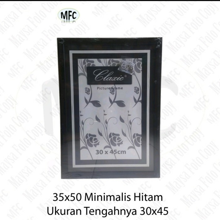 Jual Bingkai Foto Frame Pigura 35x50 full Hitam dan Putih - Hitam ...