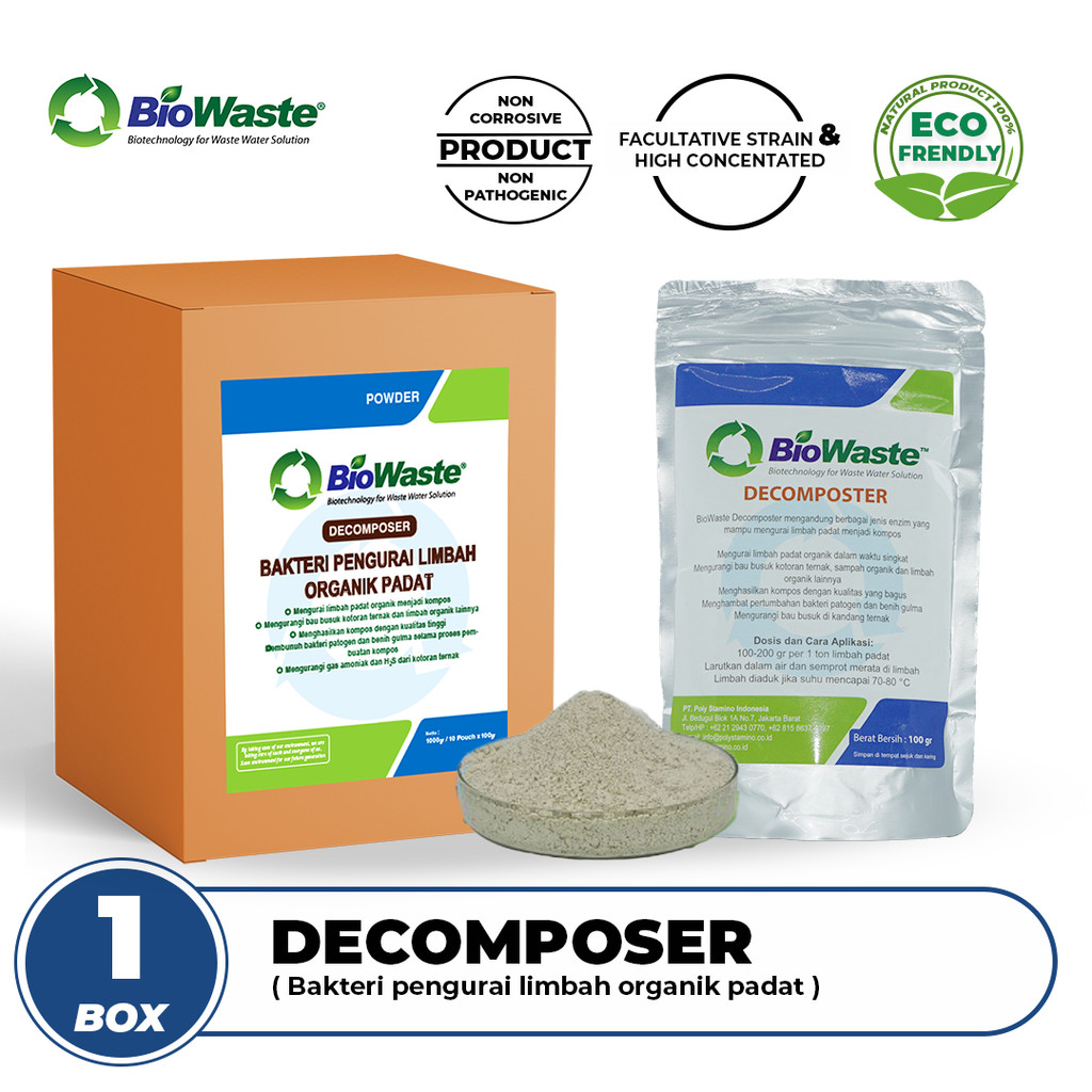 Jual Biowaste Bakteri pengurai limbah padat organik Decomposter 10 pcs ...