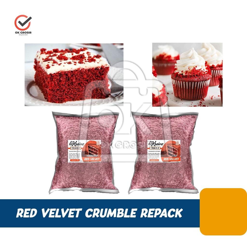 Jual Crumble Red Velvet La Kreiva Cookie Crumb Topping Minuman Kue ...