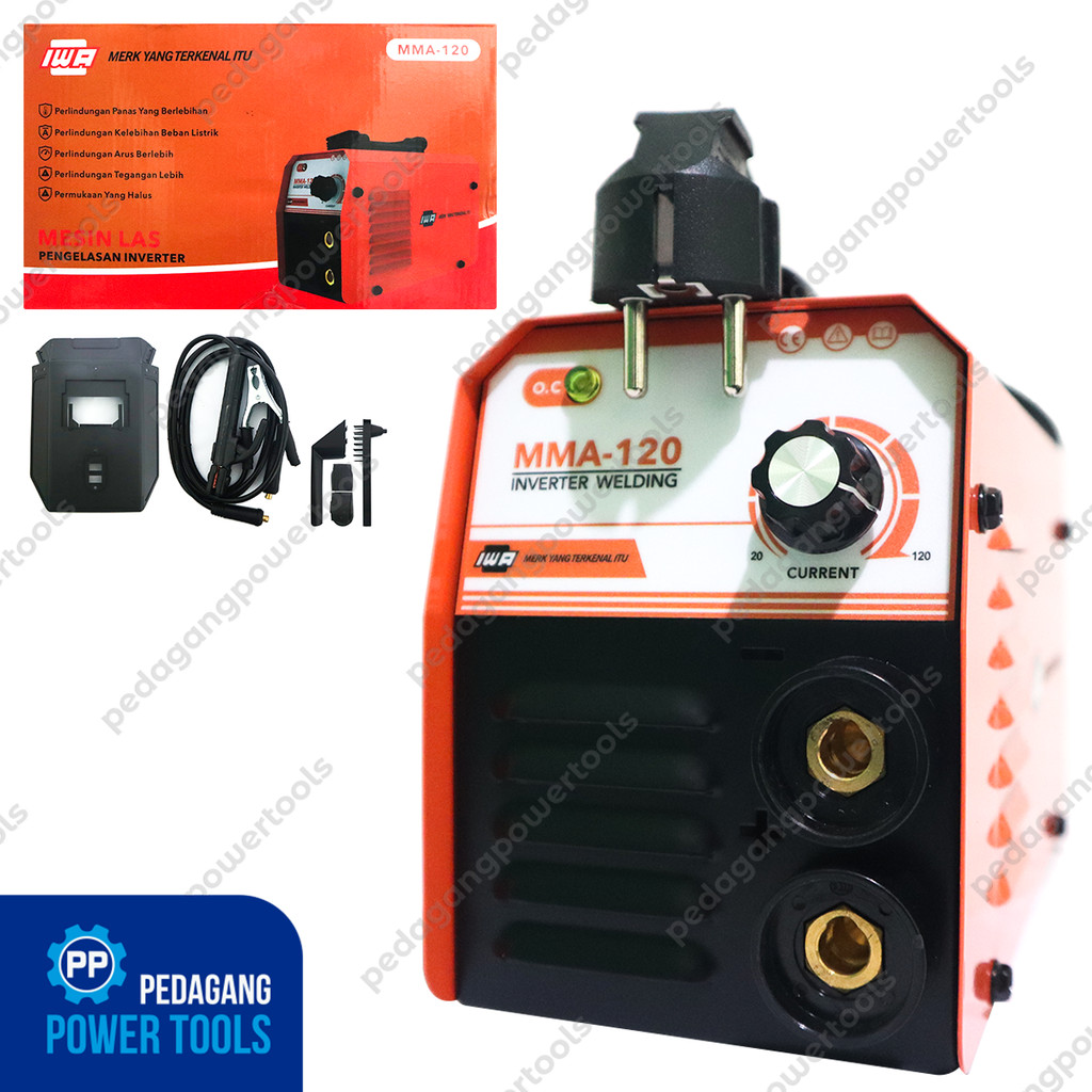 Jual IWA MMA-120 Mesin Las Listrik 120A IGBT Travo Inverter Welding 450 Watt Trafo | Shopee ...