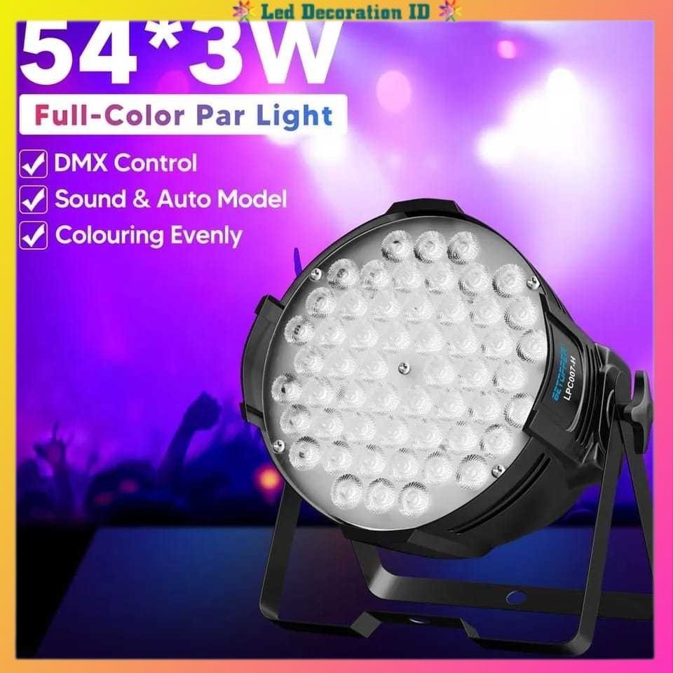 Jual LAMPU PAR LED 54x3 WATT RGBW FULL COLOUR 2LINE / LAMPU PANGGUNG ...