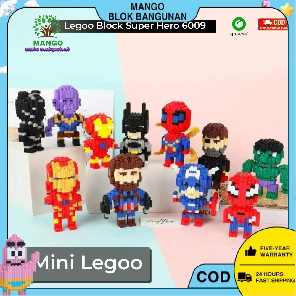 Jual Nano Block Super Hero Mini 6009-10-11 - Bricks Education Nano ...
