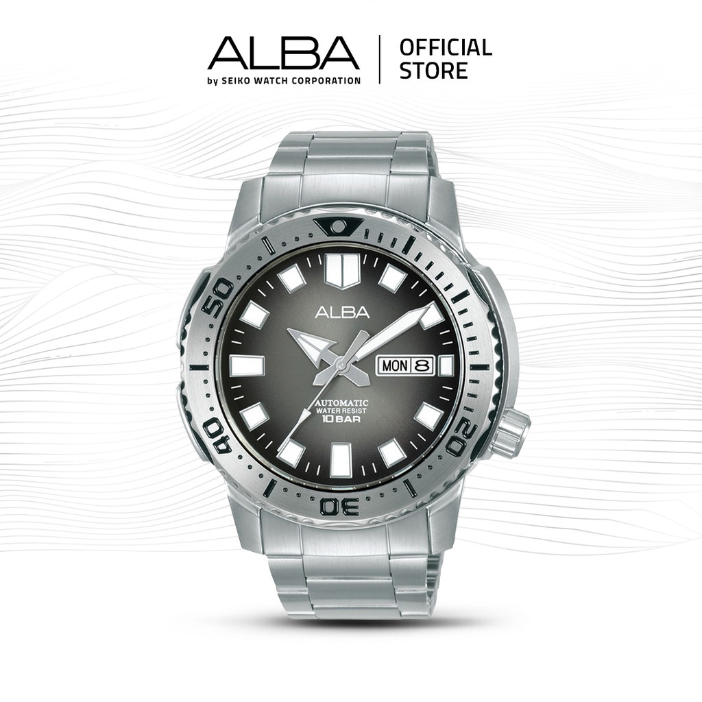 Jual Alba Mechanical Jam Tangan Pria AL4635 / AL4635X1 Automatic Grey ...