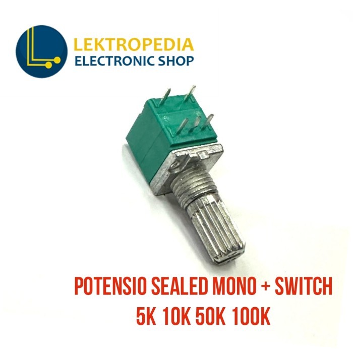Jual Sealed Potensio MONO + SWITCH 5P 5K 10K 50K 100K Potensiometer ...