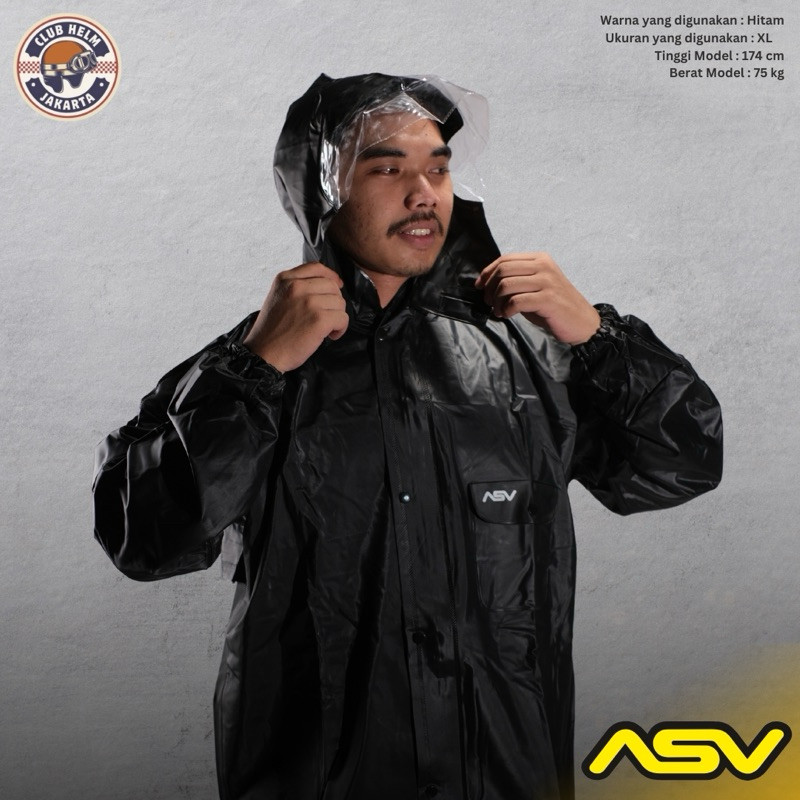 Jual Jas Hujan Premium ASV Type 02 Bahan Karet Tebal Asli Original Anti ...