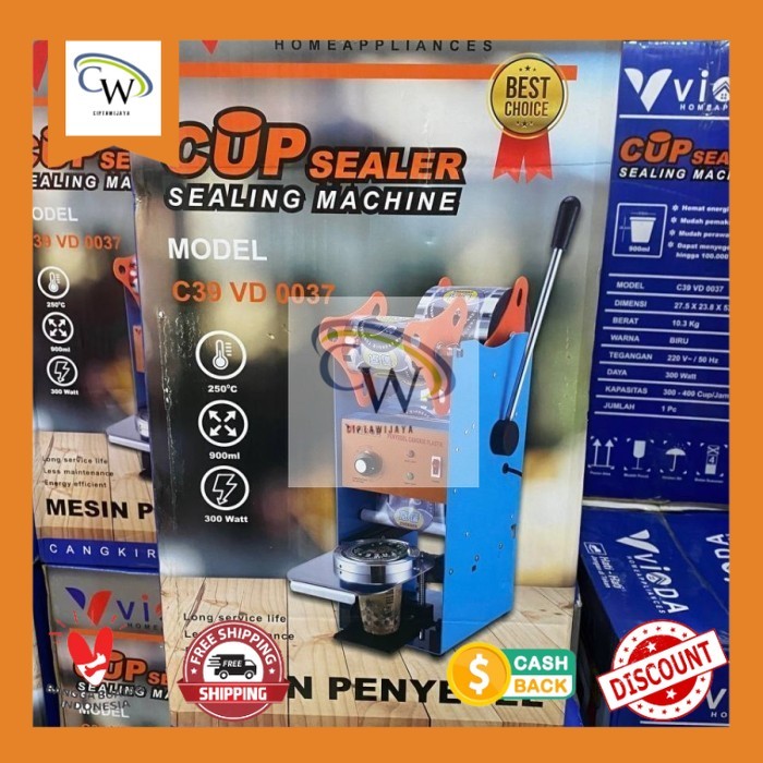 Jual Mesin Cup Sealer C39 Alat Pres Gelas Minuman Press Cup Sealer VIODA | Shopee Indonesia