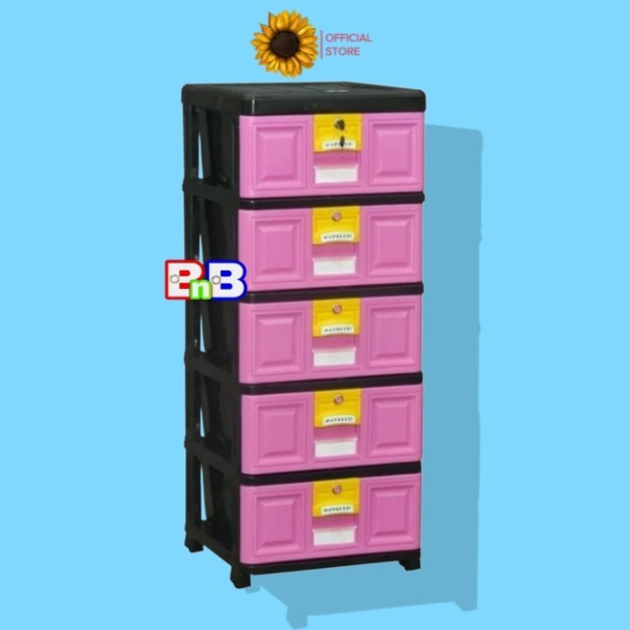 Jual Lemari Laci Plastik Napolly Susun 5 STA-5000 Stockcase Cabinet ...