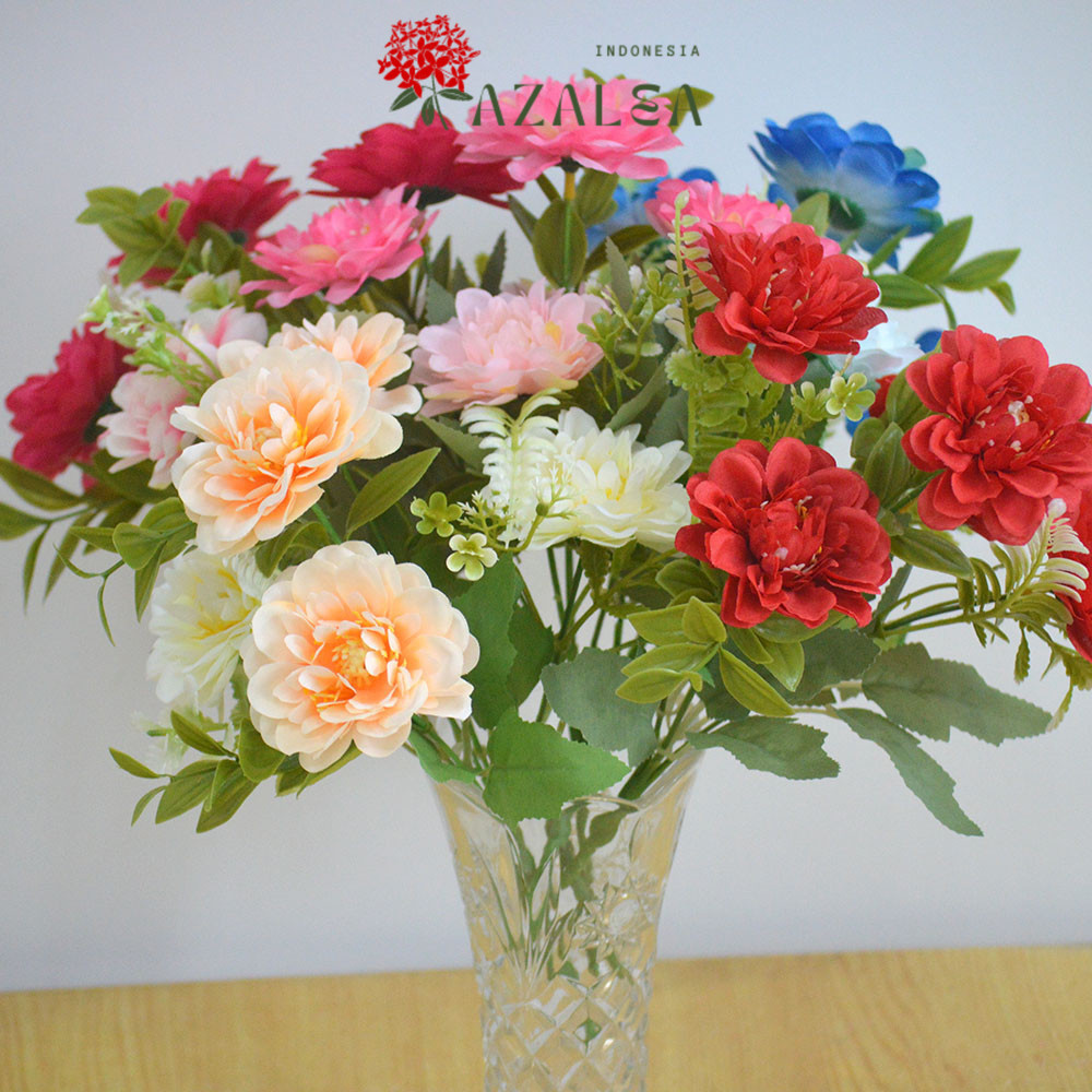 Jual AZALEA - Bouquet bunga P622 CARNATION Peony Artifisial Dekorasi ...
