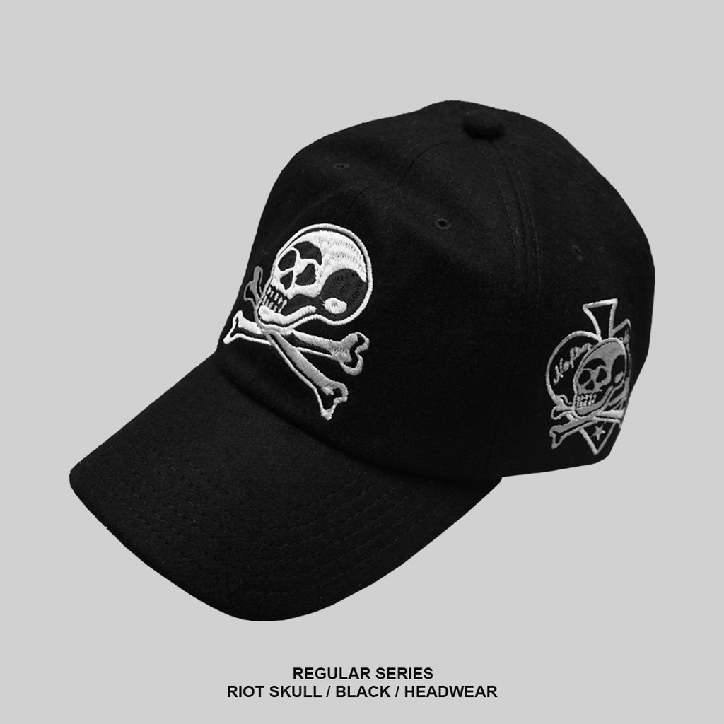 Jual RAWTYPE RIOT Riot Skull Caps - Black | Shopee Indonesia