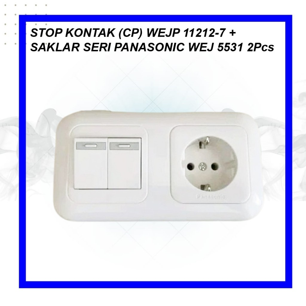 Jual STOP KONTAK (CP) + SAKLAR SERI PANASONIC WEJP 11212-7 + WEJ 5531 2Pcs | Shopee Indonesia
