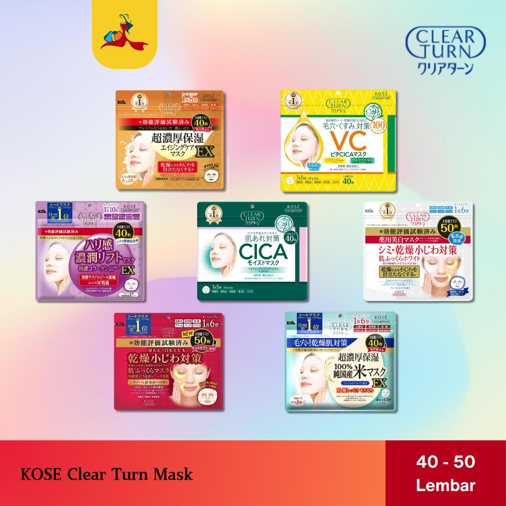 Jual Kose Clear Mask | Varian Clear Turn Mask Original Jepang | Whitening Skin Mask | Shopee ...