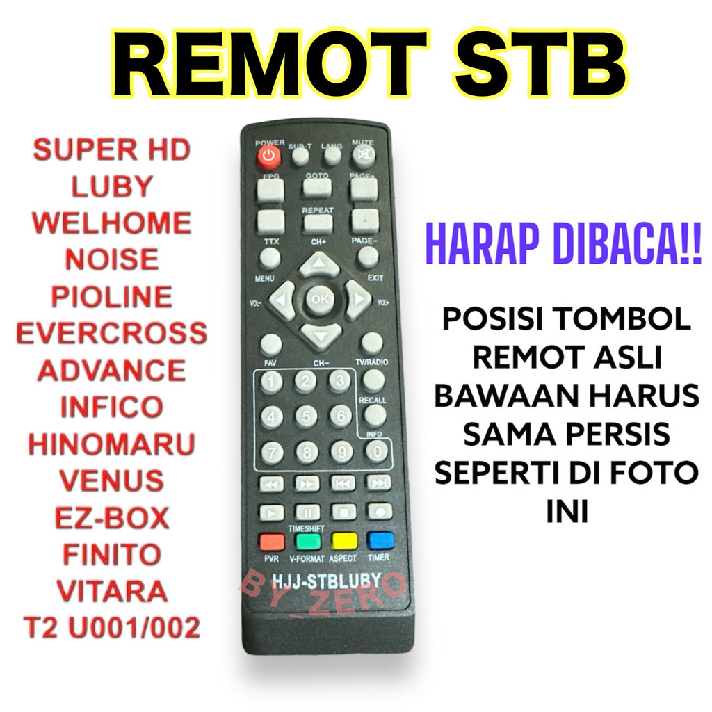 Jual REMOTE SET TOP BOX UNIVERSAL SERBAGUNA / STB SUPERHD / MATRIX SILVER / LUBY - Advance - EZ ...