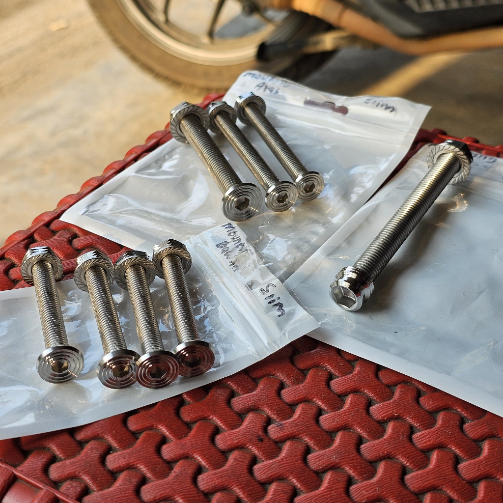 Jual baut mounting engine baut pangkon mesin ninja,baut mesin ninja r,ss,rr old new L stainless ...