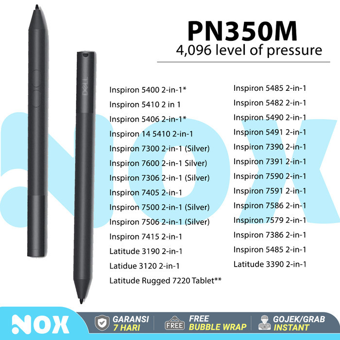 Jual Dell Active Stylus Pen Dell Latitude Inspiron XPS precision PN557W ...