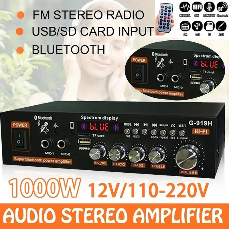 Jual Bluetooth Audio Amplifier G919 Home Theater FM 800W ORI/Power ...