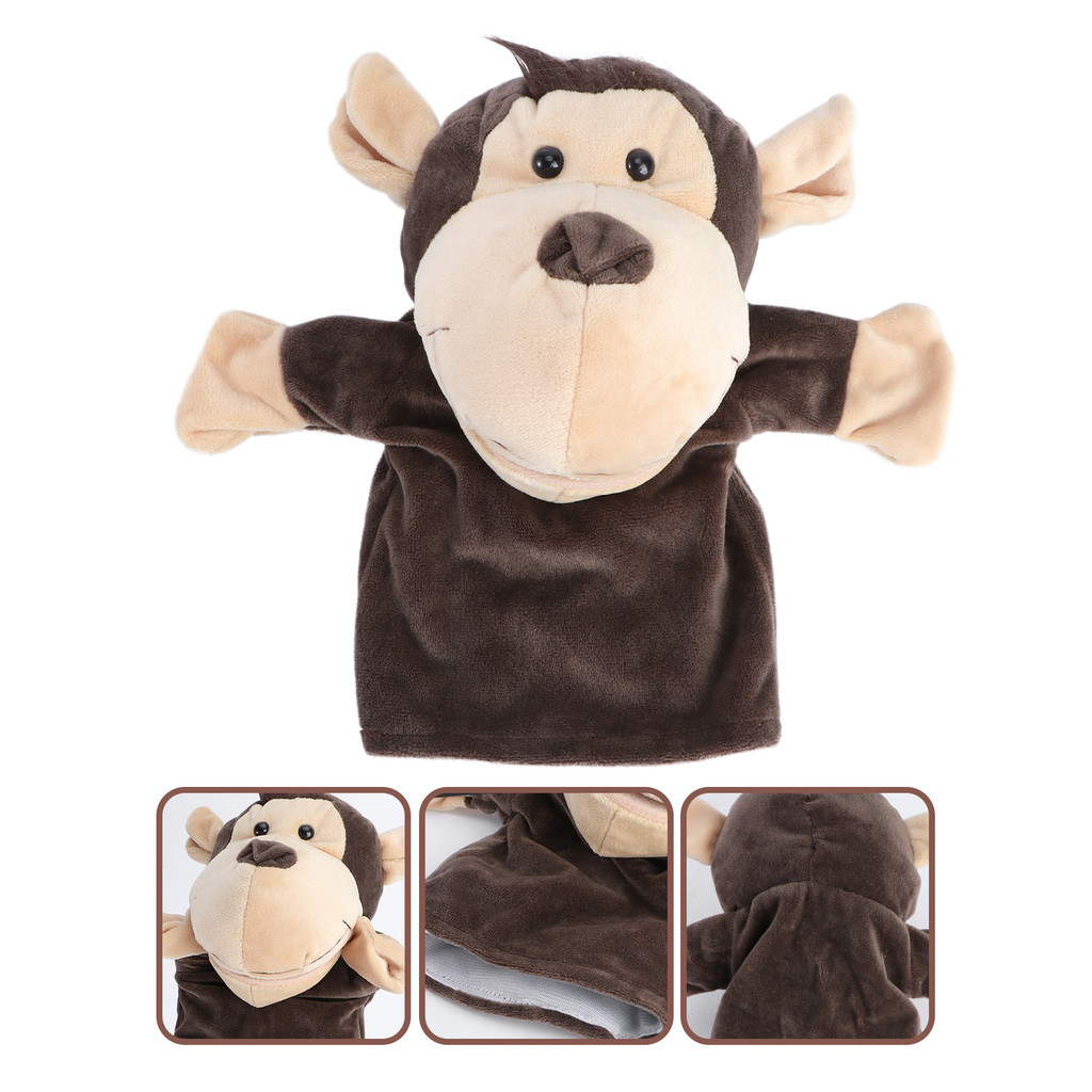 Jual Hand Puppets Plush Toy Cartoon Animals Baby Monkey Story Telling ...
