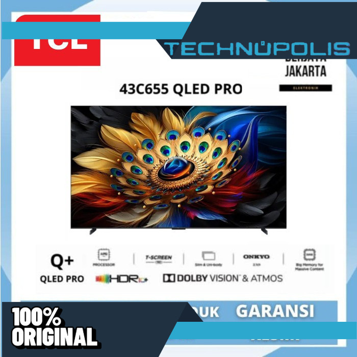 Jual TCL 43C655 QLED PRO 4K UHD 43 Inch Smart Google TV w/ ONKYO 2.1CH | Shopee Indonesia